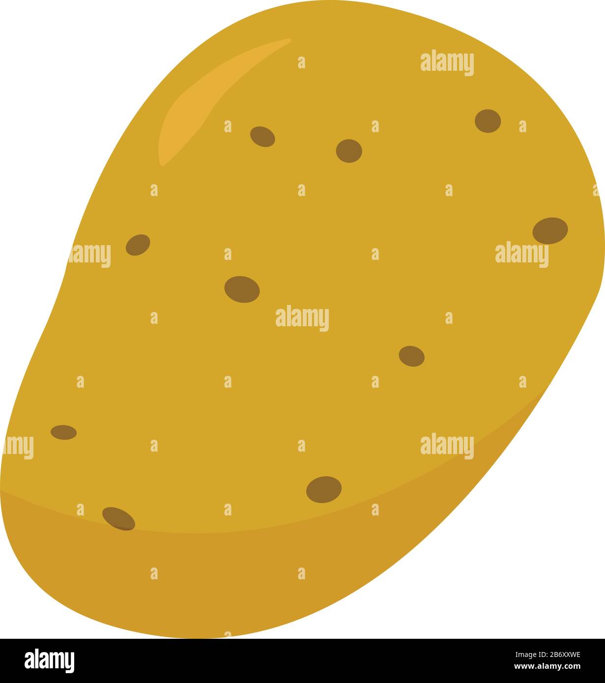 Fresh potato, illustration, vector on white background Stock Vector ...