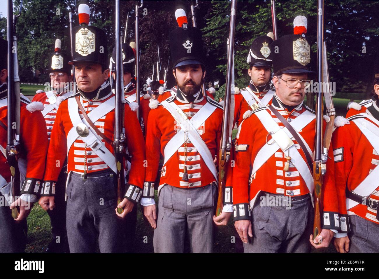 The Battle of Waterloo 175th anniversary re-enactment on June 19th 1990 Stock Photo - Alamy