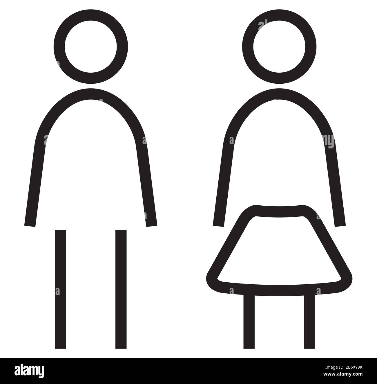 WC Pictogram isolated white background Stock Photo - Alamy