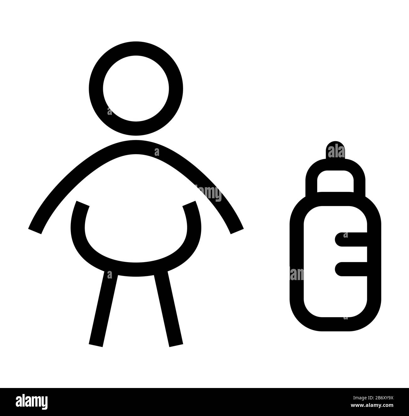 WC Pictogram isolated white background Stock Photo - Alamy