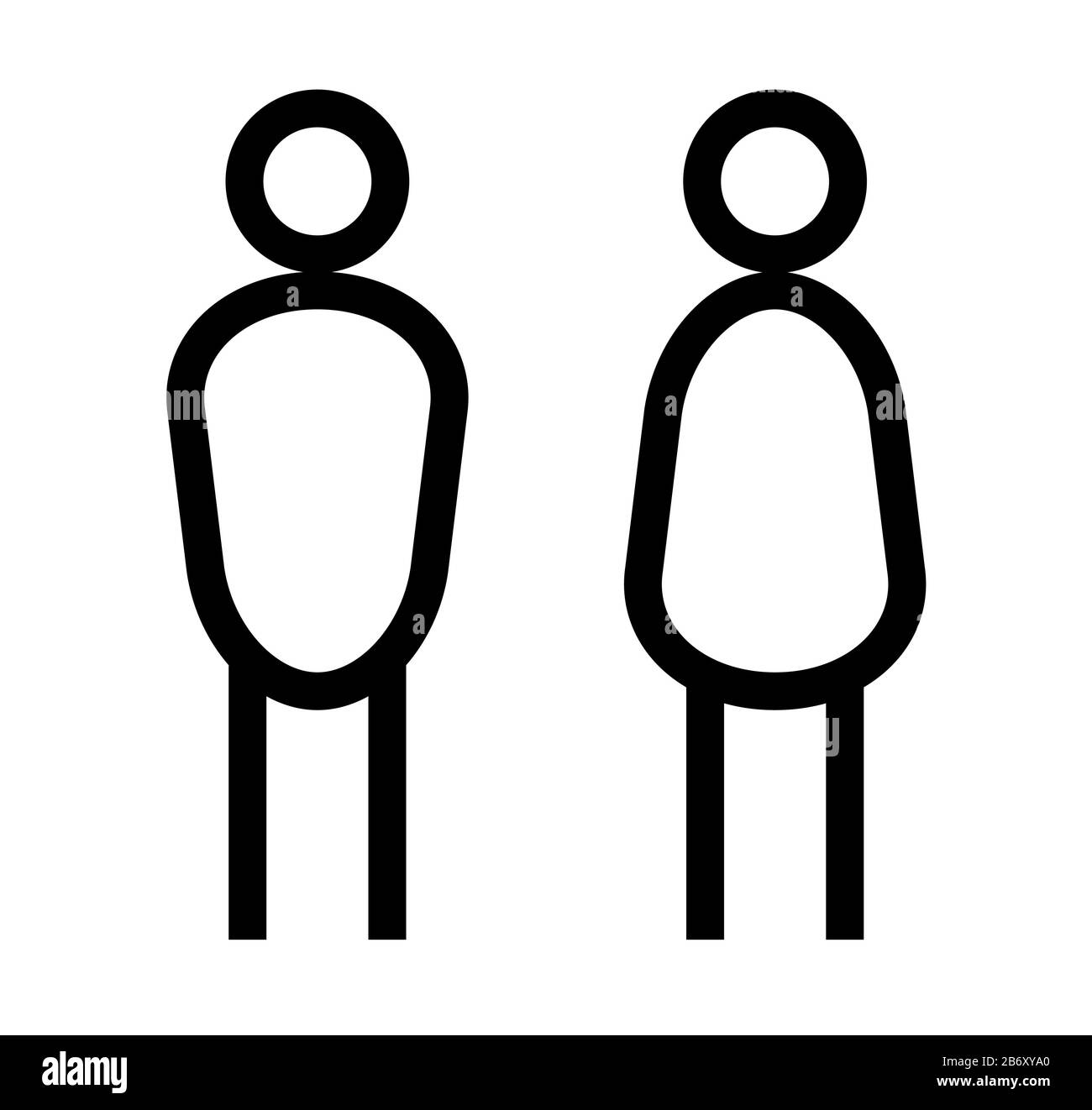 WC Pictogram isolated white background Stock Photo - Alamy