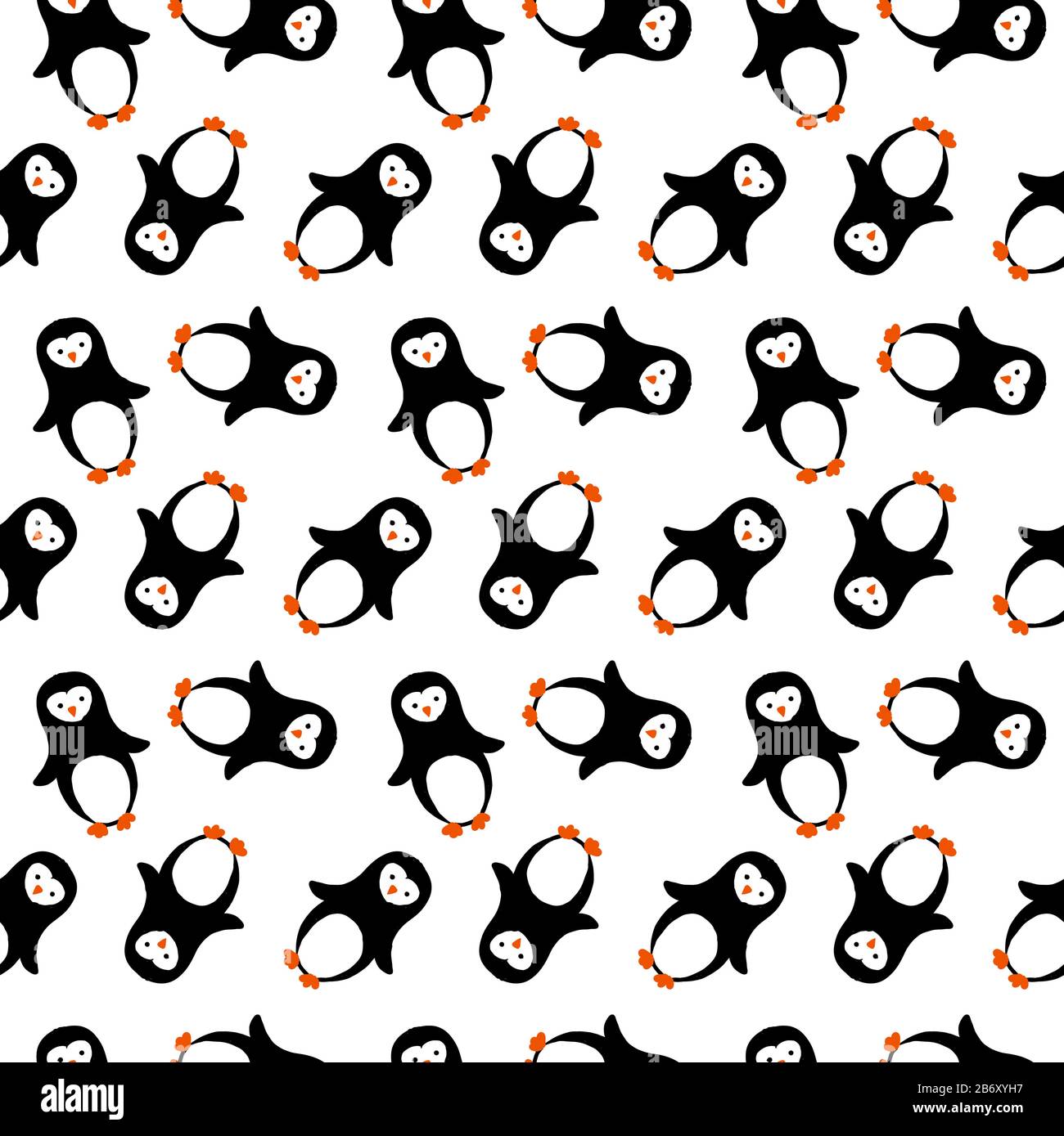 Seamless pattern penguins Stock Vector Images - Alamy