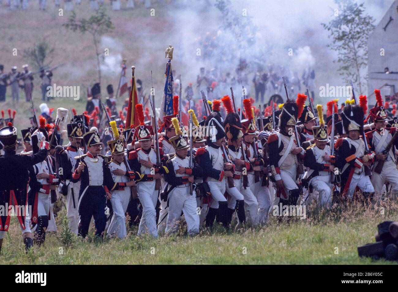 The Battle of Waterloo 175th anniversary re-enactment on June 19th 1990 Stock Photo - Alamy
