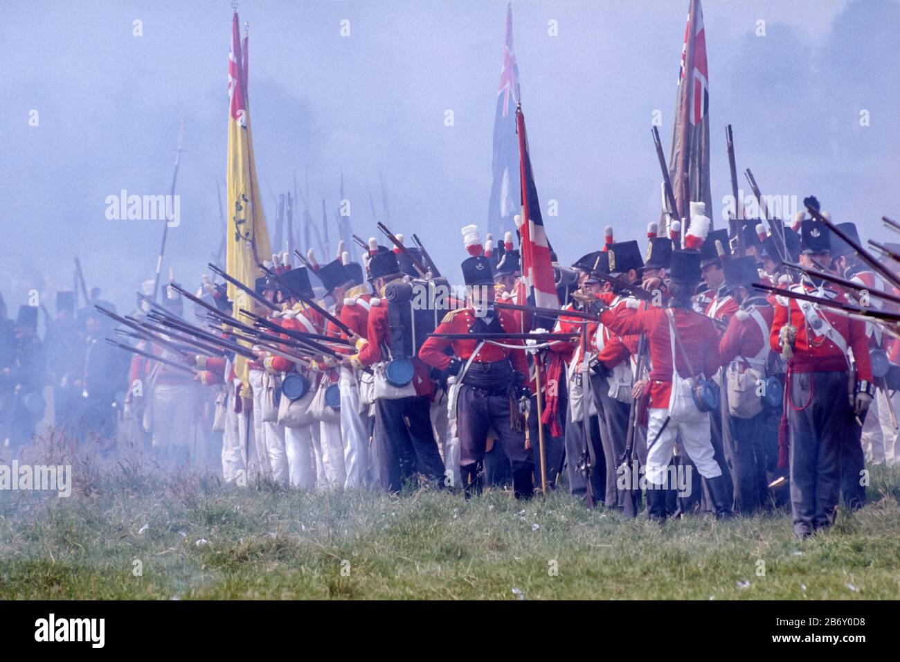 The Battle of Waterloo 175th anniversary re-enactment on June 19th 1990 Stock Photo - Alamy