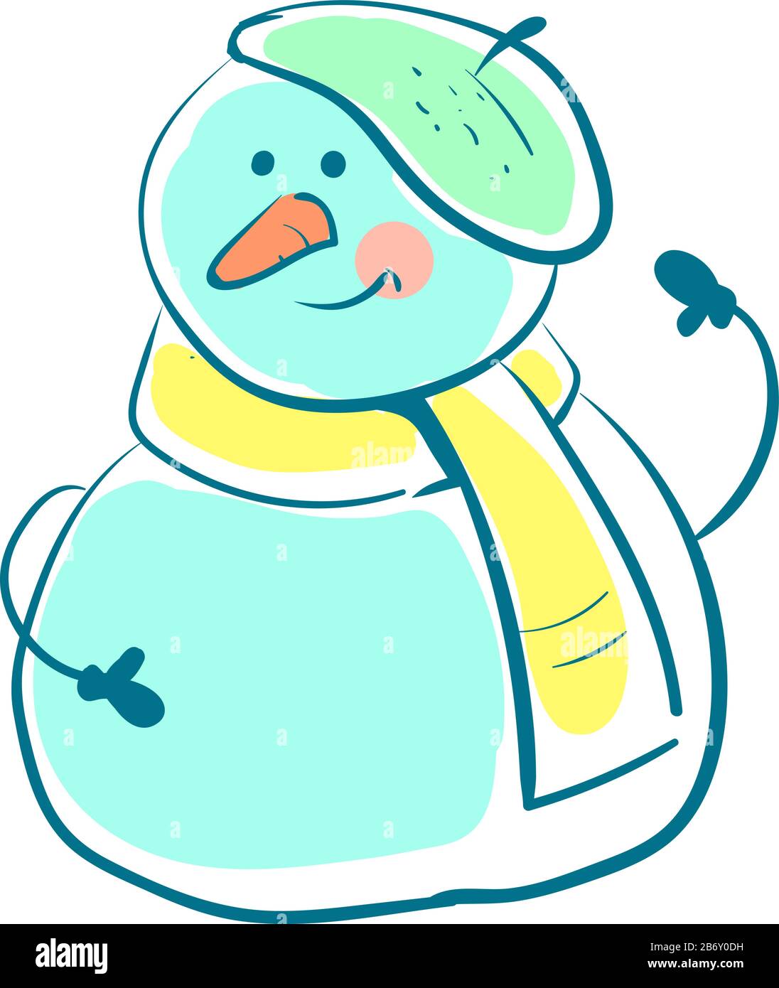 Snowman scarf vector vectors hi-res stock photography and images - Alamy