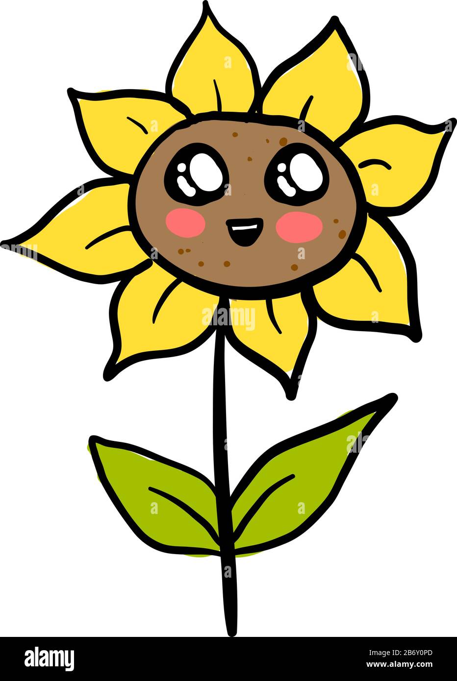 Cute sunflower vector vectors hi-res stock photography and images - Alamy