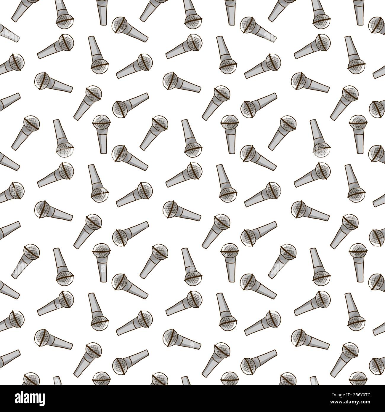 Microphone pattern, illustration, vector on white background Stock ...