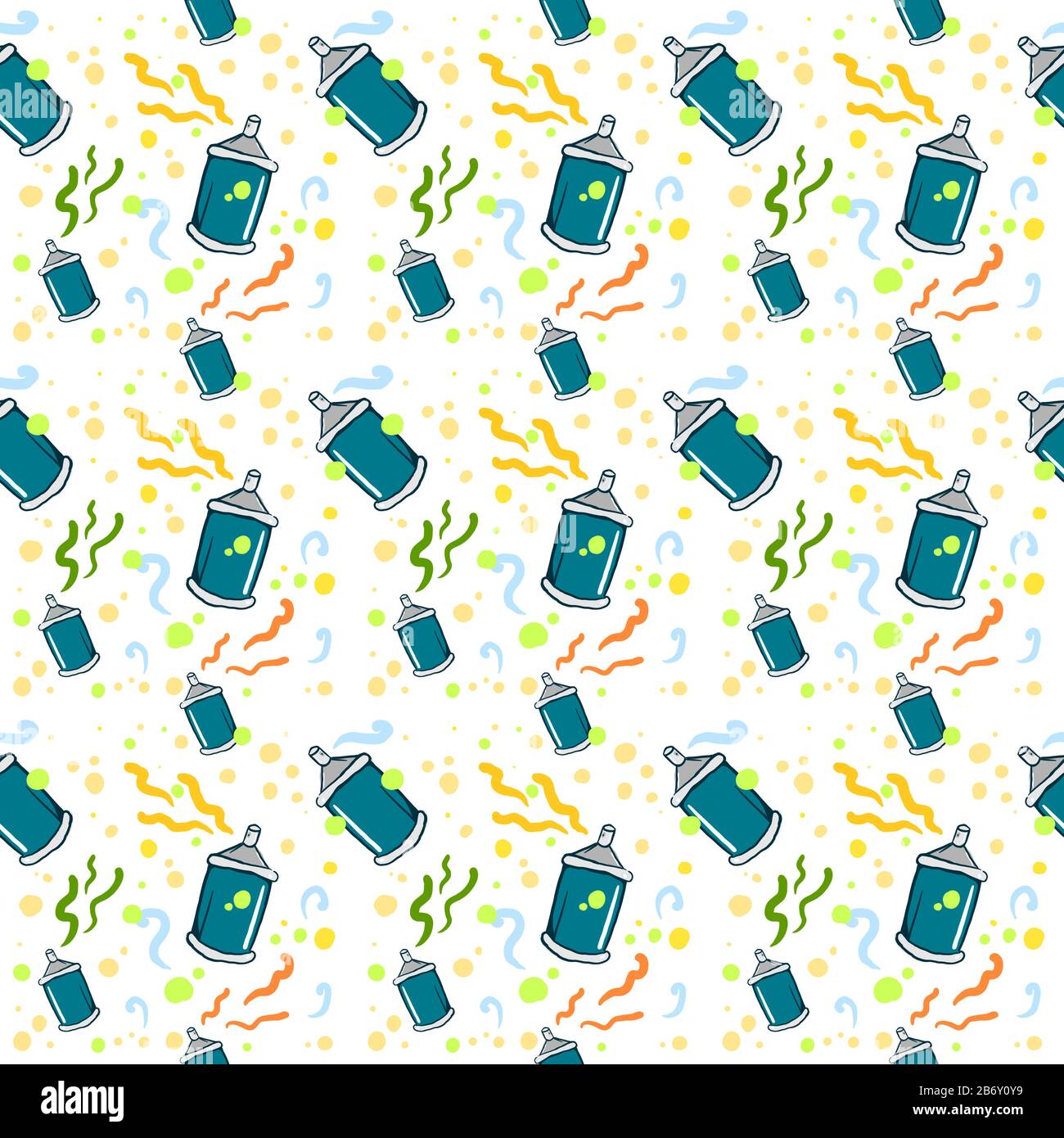 Spray bottle pattern, illustration, vector on white background Stock ...