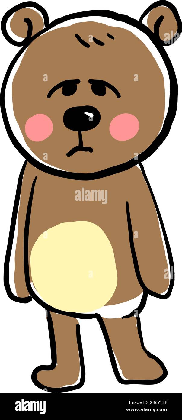 Cartoon sad bear Stock Vector Images - Alamy