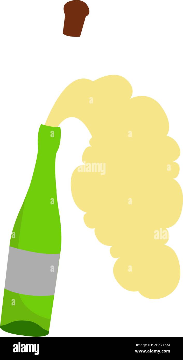 Open bottle, illustration, vector on white background Stock Vector ...