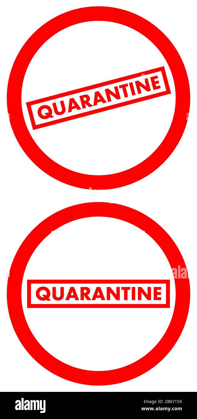 Red Quarantine Sign