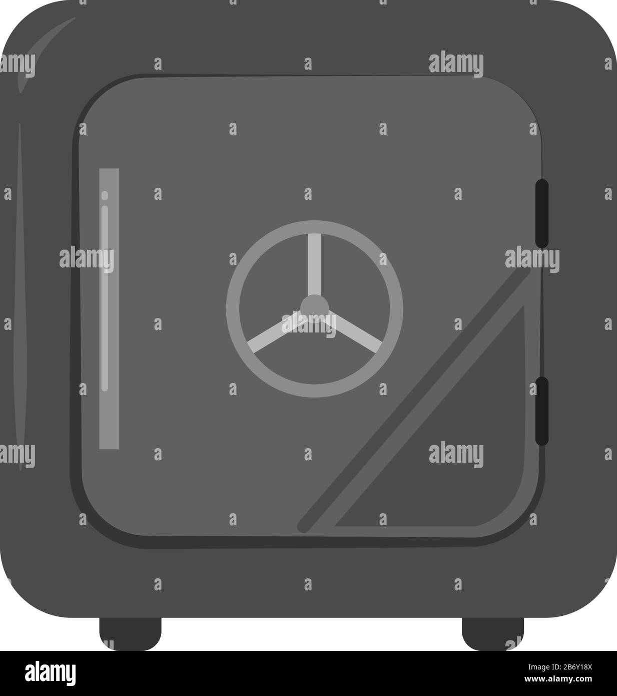 Money safe, illustration, vector on white background Stock Vector Image ...