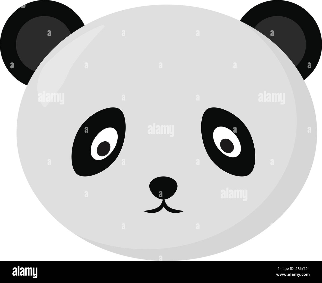 Panda head, illustration, vector on white background Stock Vector Image ...
