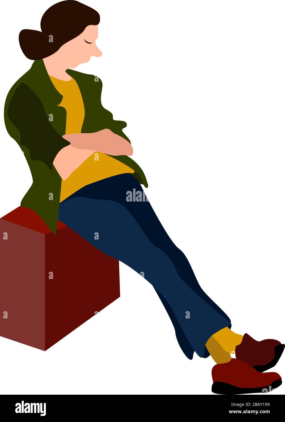 Tired woman Stock Vector Images - Alamy