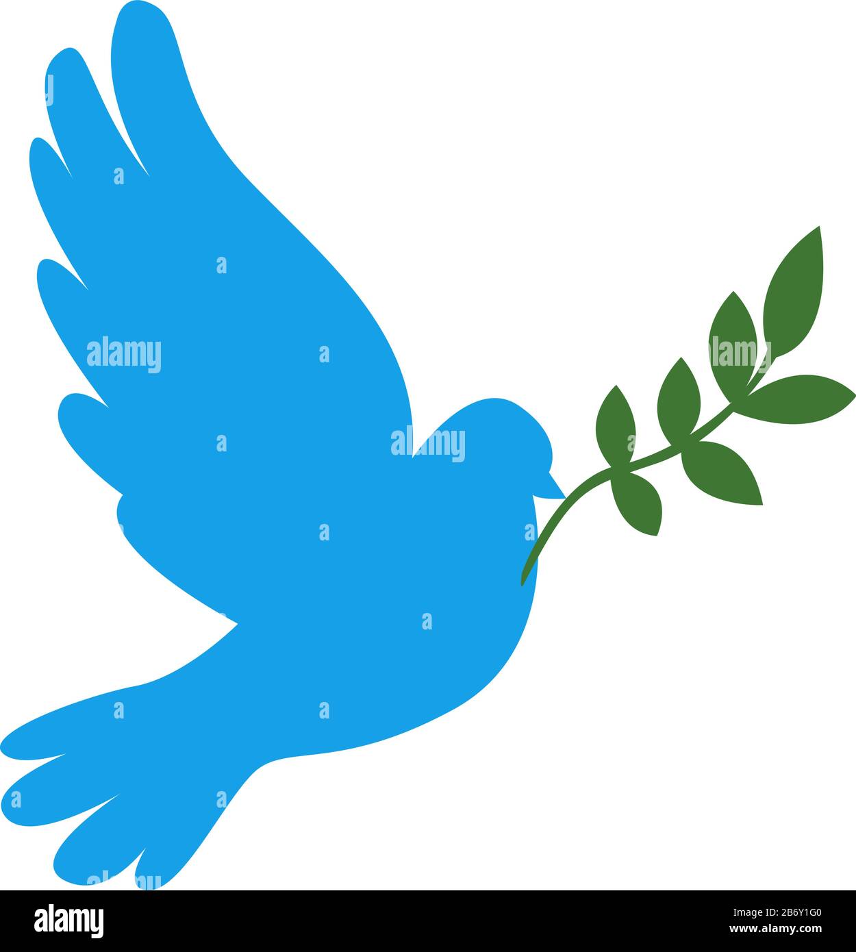 Blue dove, illustration, vector on white background Stock Vector Image ...