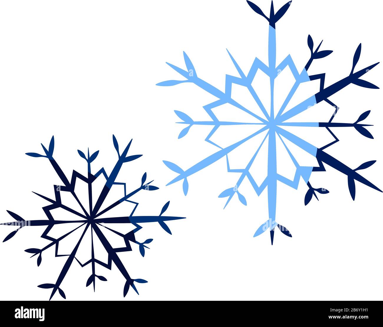 Snowflakes, illustration, vector on white background Stock Vector Image ...