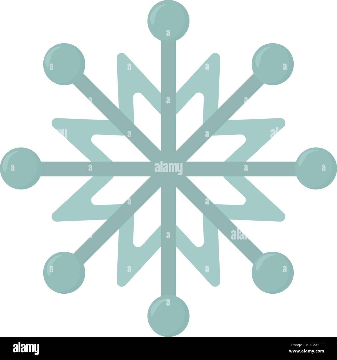 Snowflake, illustration, vector on white background Stock Vector Image ...