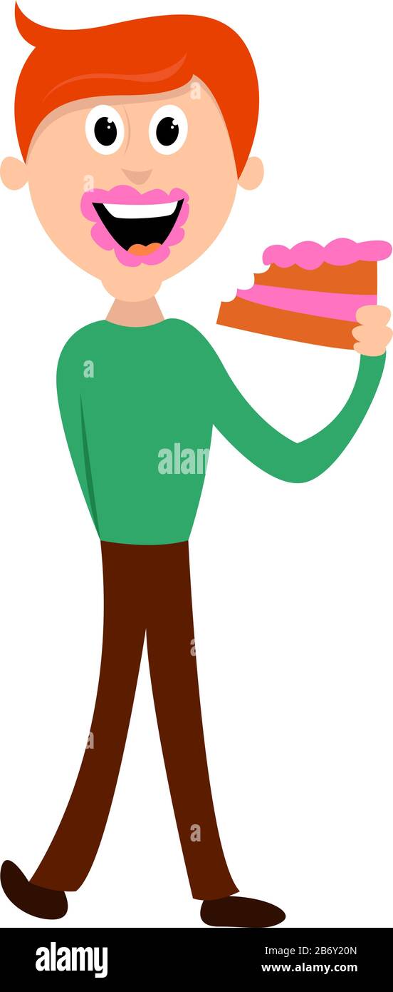 Piece fruit cake on Stock Vector Images - Alamy