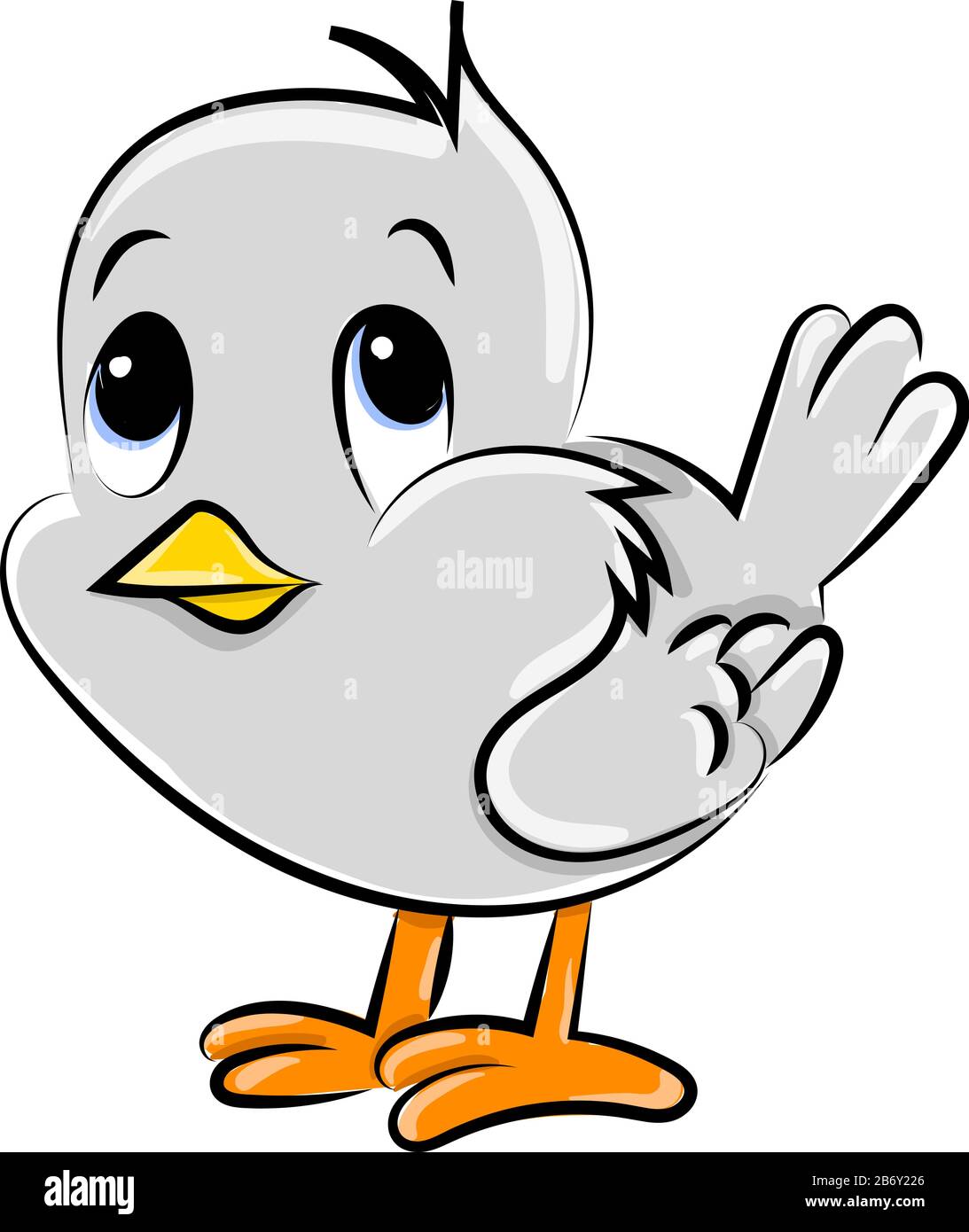 Little sparrow, illustration, vector on white background Stock Vector ...