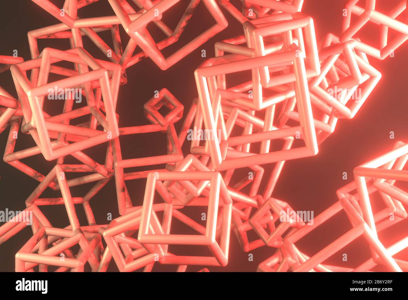 Flying box inter-locked square, for design texture or title background ...