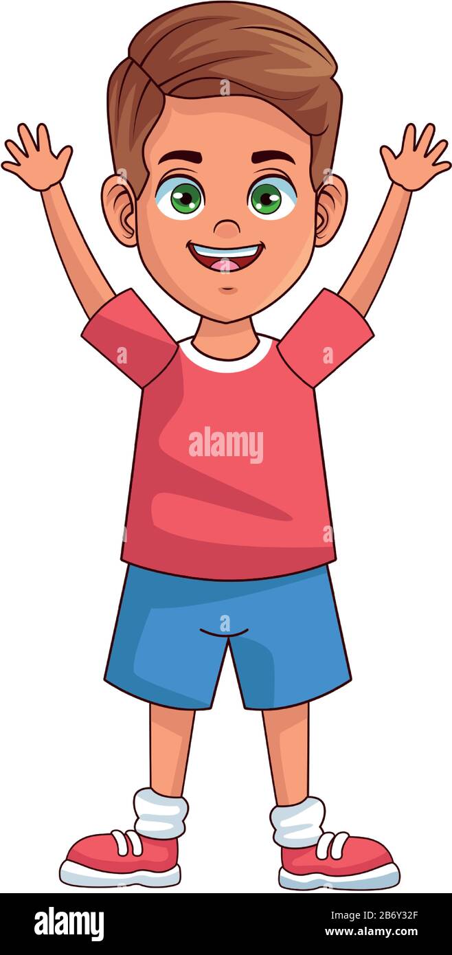 happy little boy avatar character Stock Vector Image & Art - Alamy