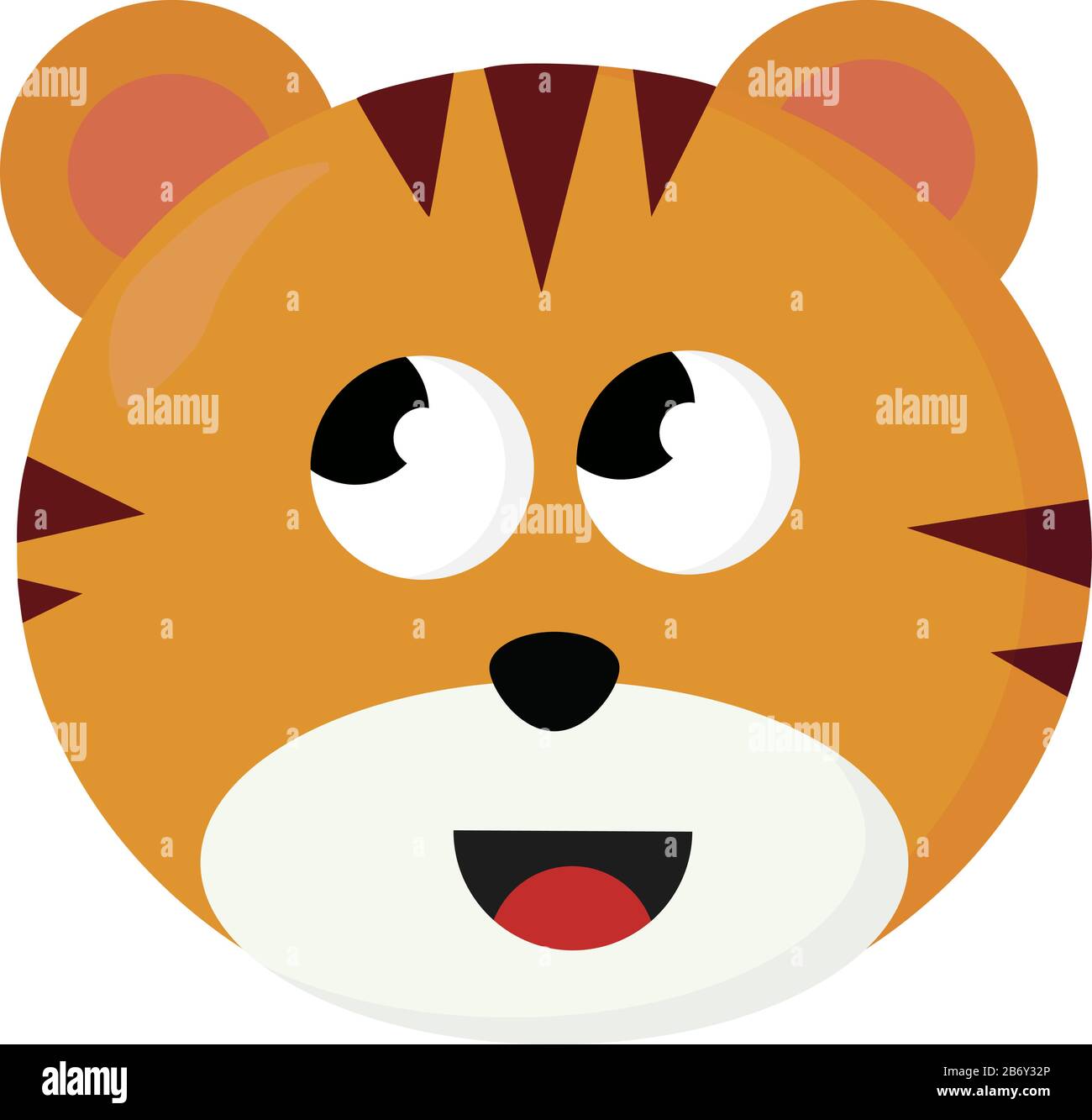 Cartoon illustration tiger smiling Stock Vector Images - Alamy