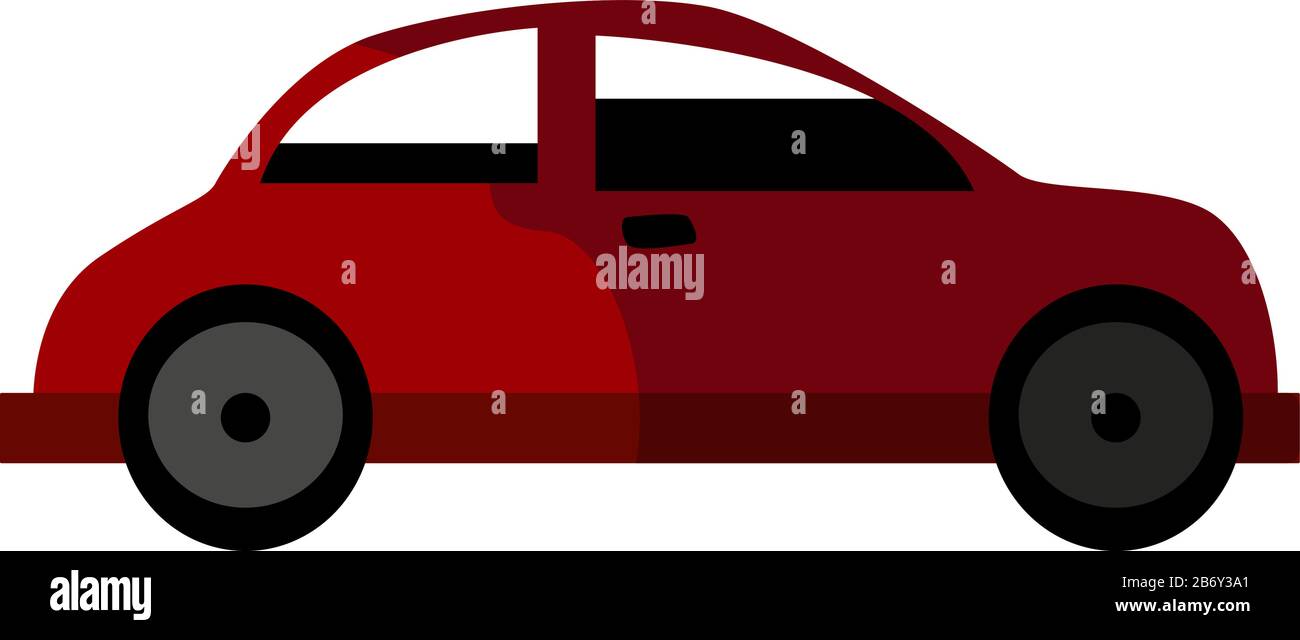 Red car, illustration, vector on white background Stock Vector Image ...