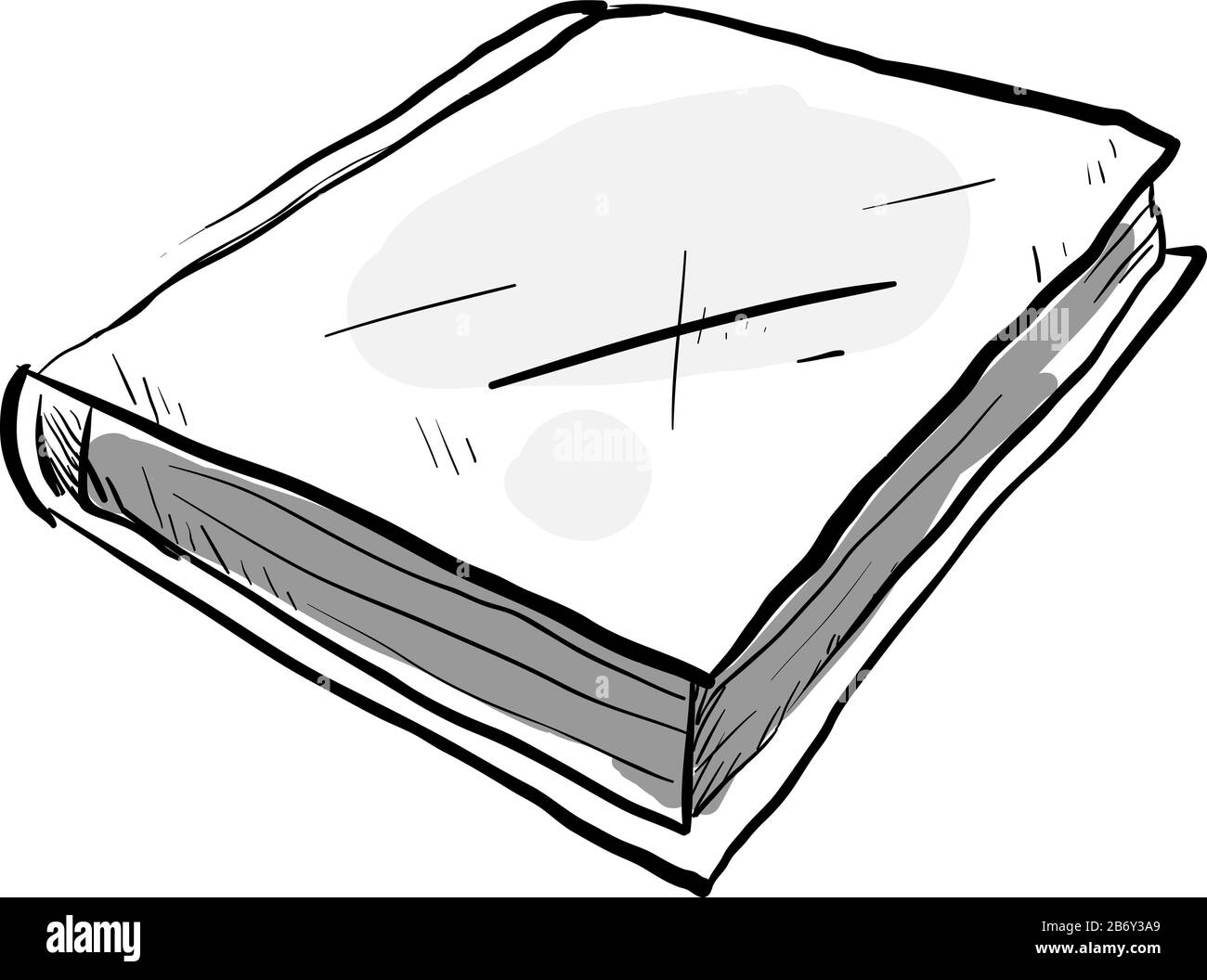 Academical drawing book, illustration, vector on white background Stock ...