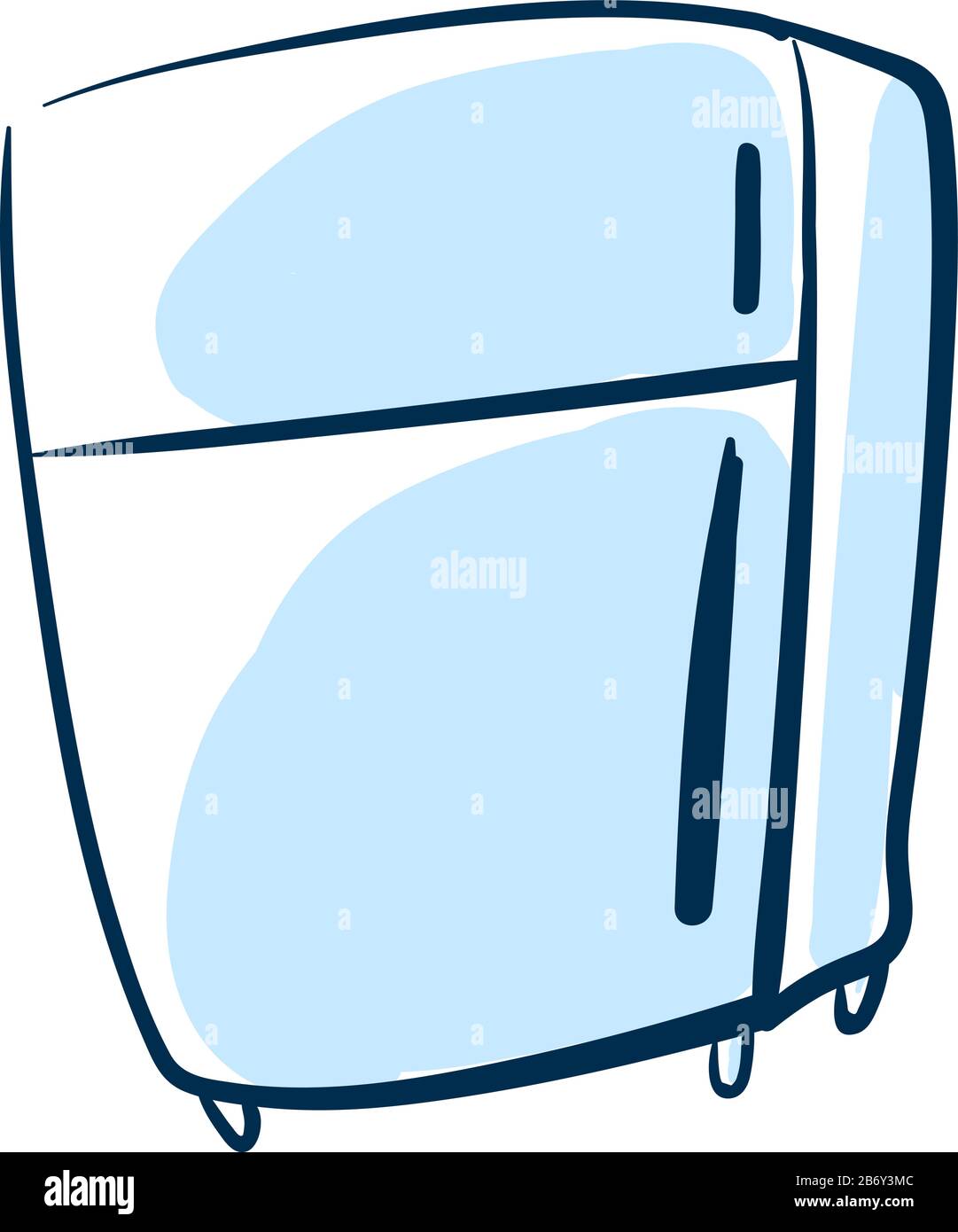 Refrigerator drawing, illustration, vector on white background Stock ...
