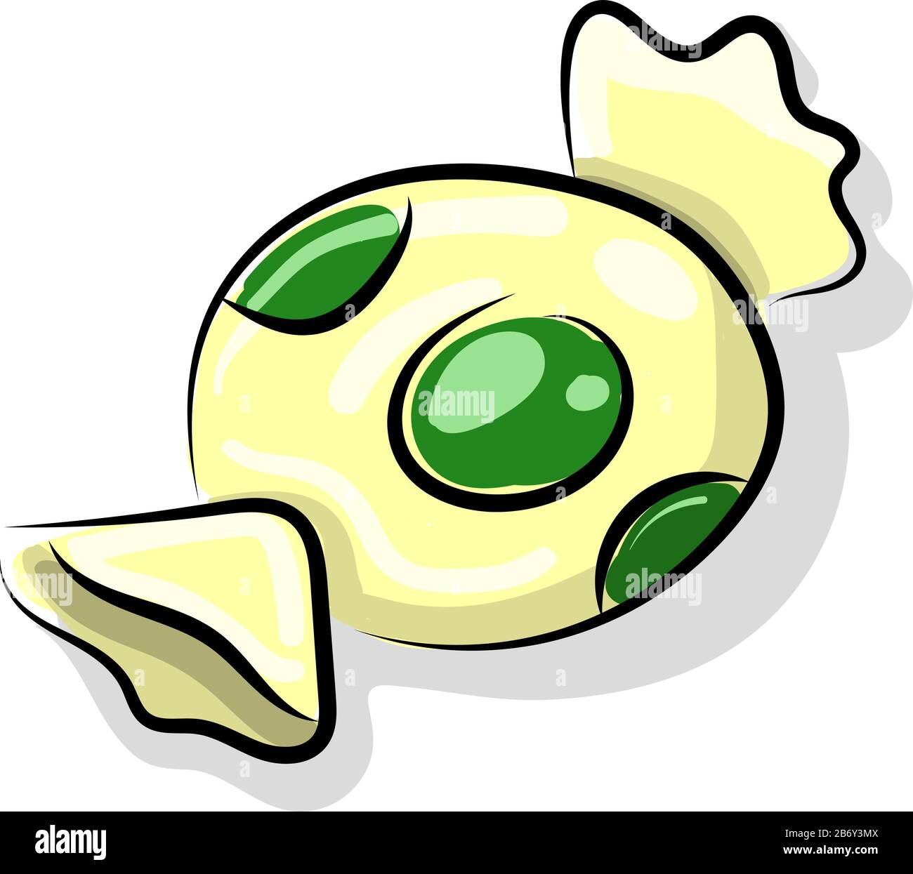 Wrapped candy, illustration, vector on white background Stock Vector ...