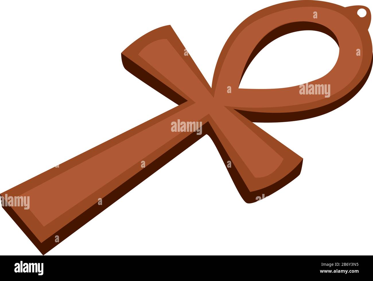 Ankh amulet, illustration, vector on white background Stock Vector ...