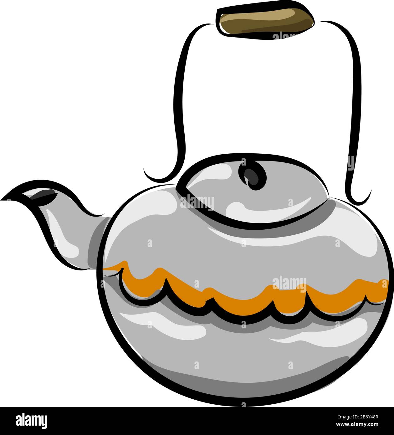 Teapot drawing, illustration, vector on white background Stock Vector ...