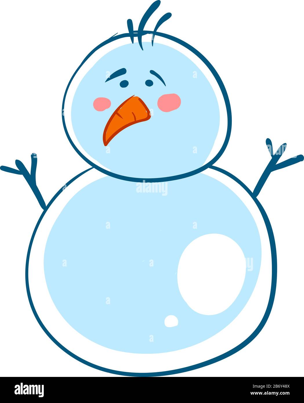Sad Snowman Clipart