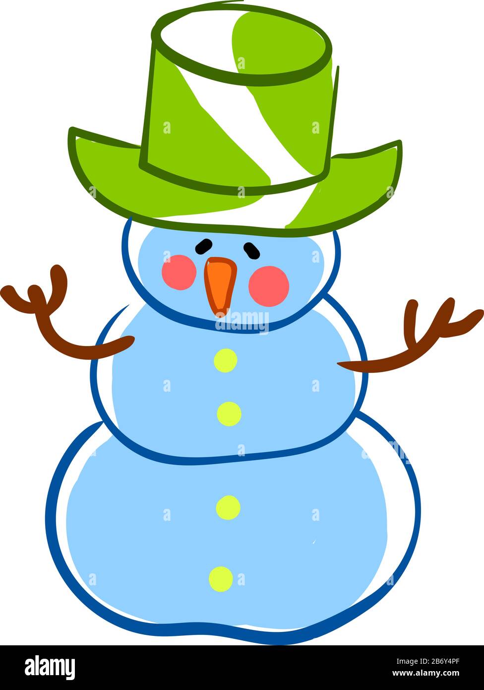 Snowman with hat hi-res stock photography and images - Alamy