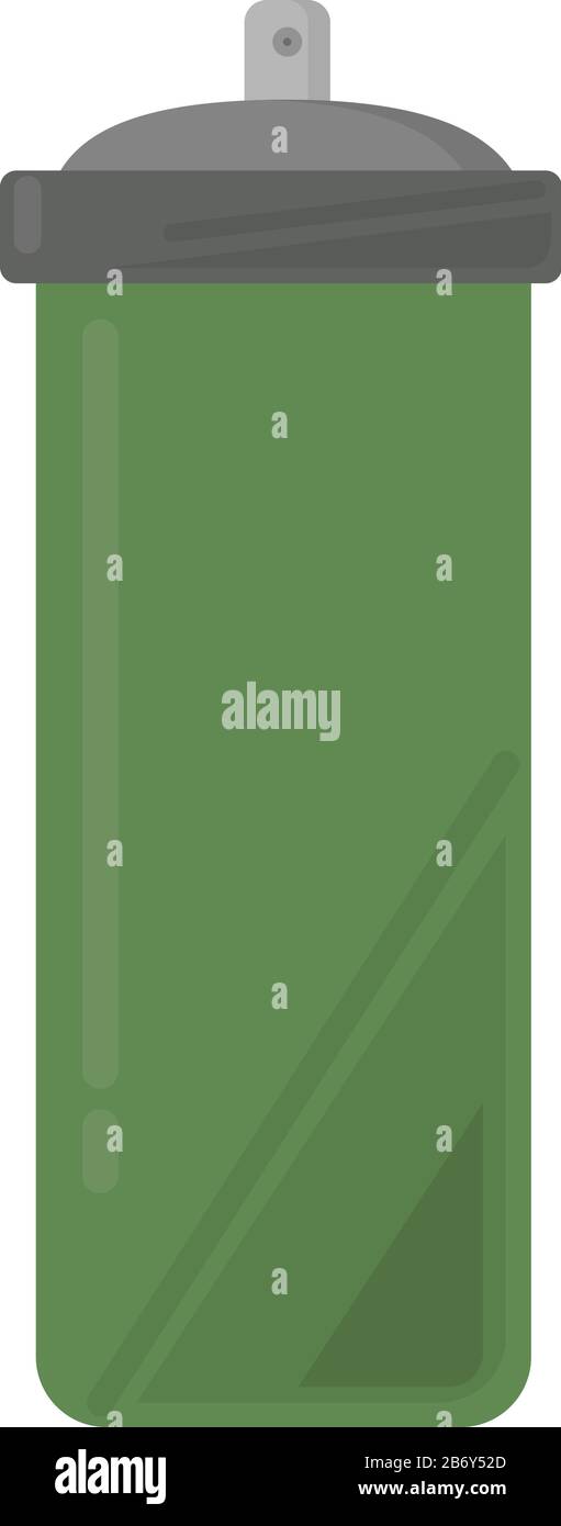 Green spray in can, illustration, vector on white background Stock ...