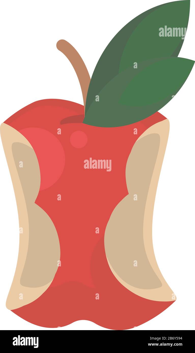 Apple bite, illustration, vector on white background Stock Vector Image ...