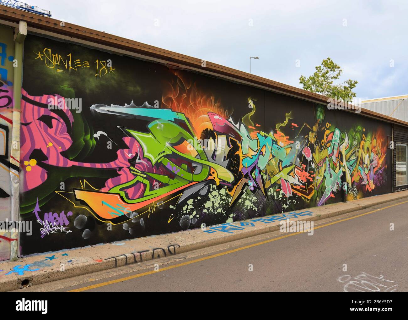 Darwin mural street art in hi-res stock photography and images - Alamy