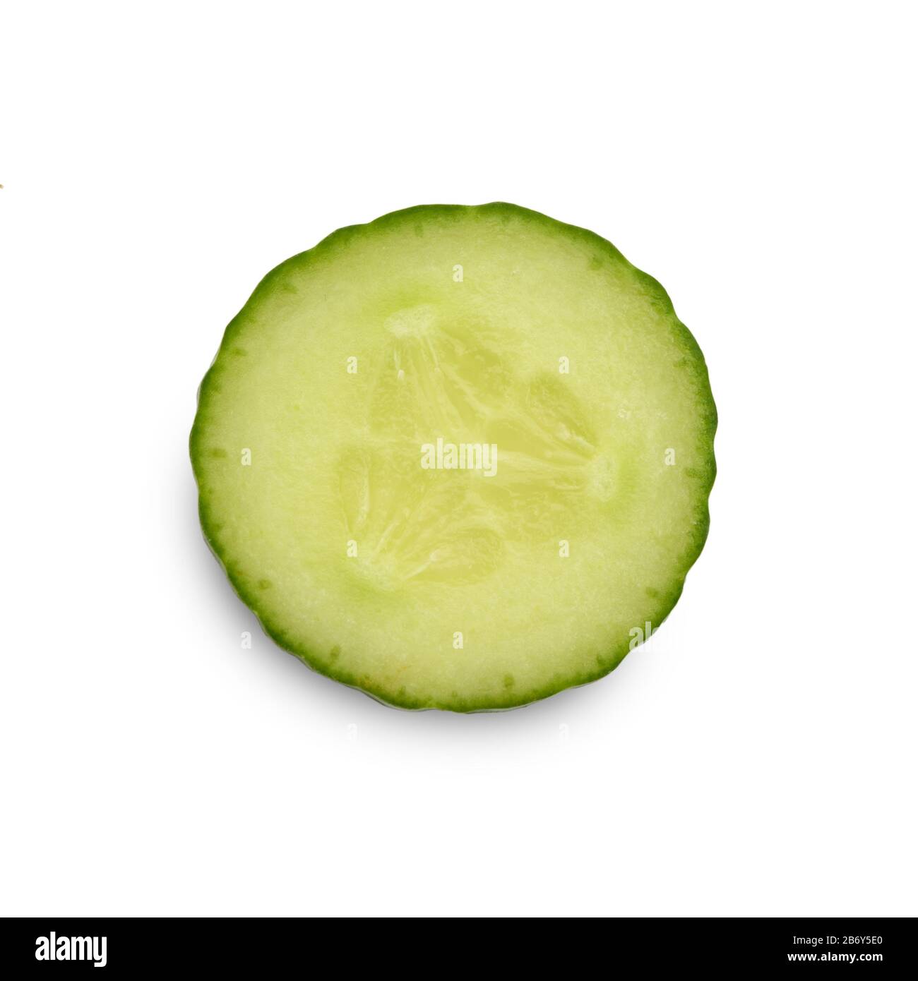 Circle slice of fresh cucumber on white background Stock Photo - Alamy