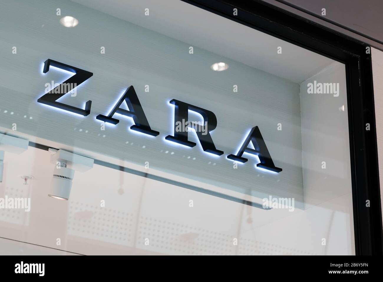 Bordeaux , Aquitaine / France - 10 17 2019 : Zara Retail logo clothing ...