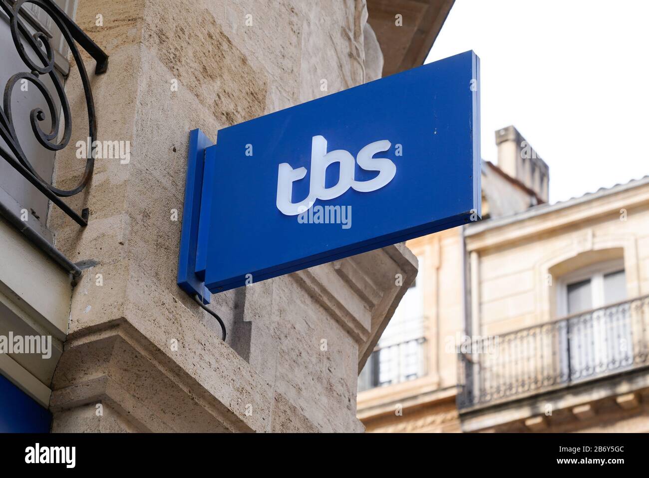 Bordeaux , Aquitaine / France - 10 28 2019 : TBS store logo sign ...