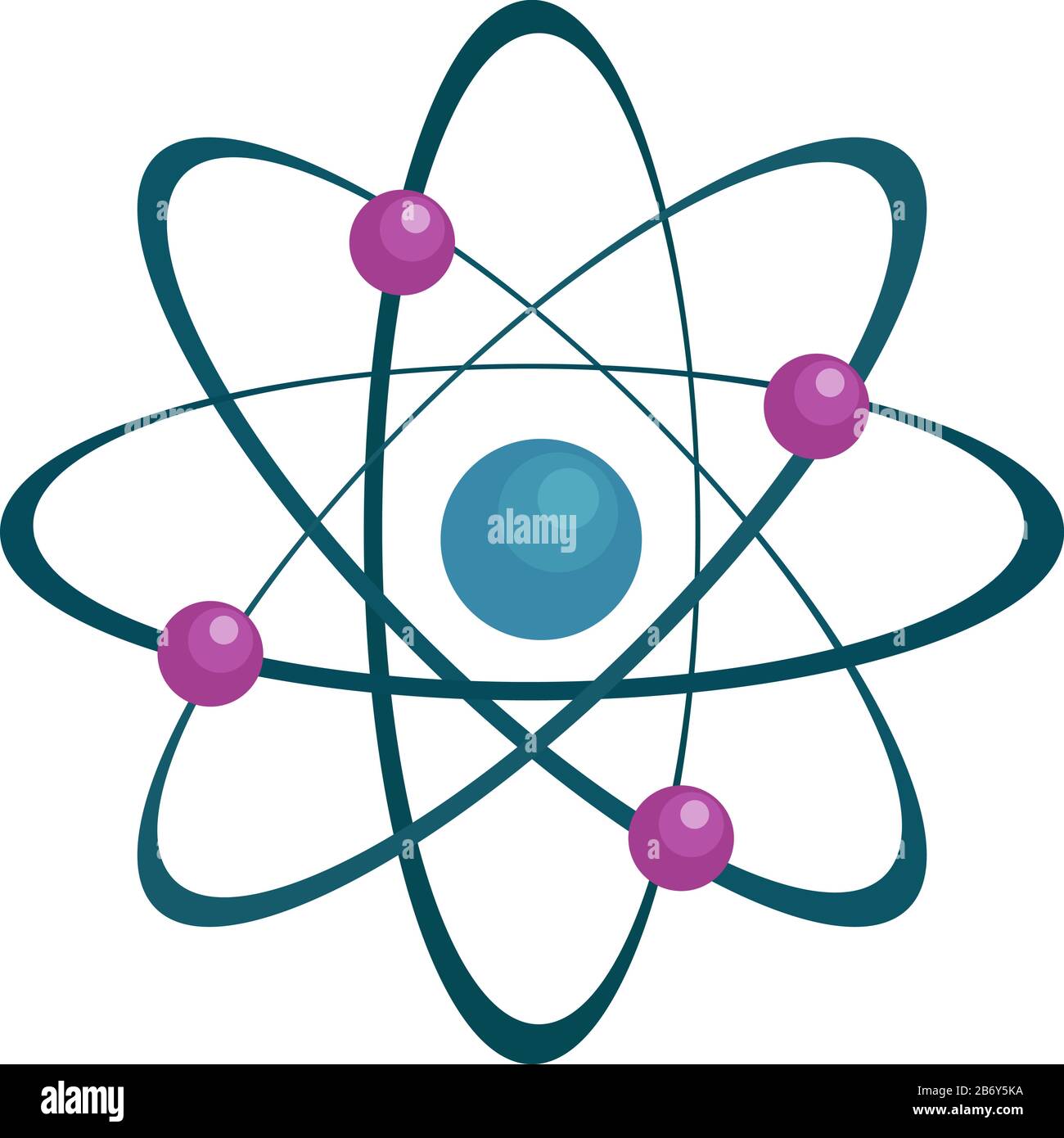 Atom, illustration, vector on white background Stock Vector Image & Art ...