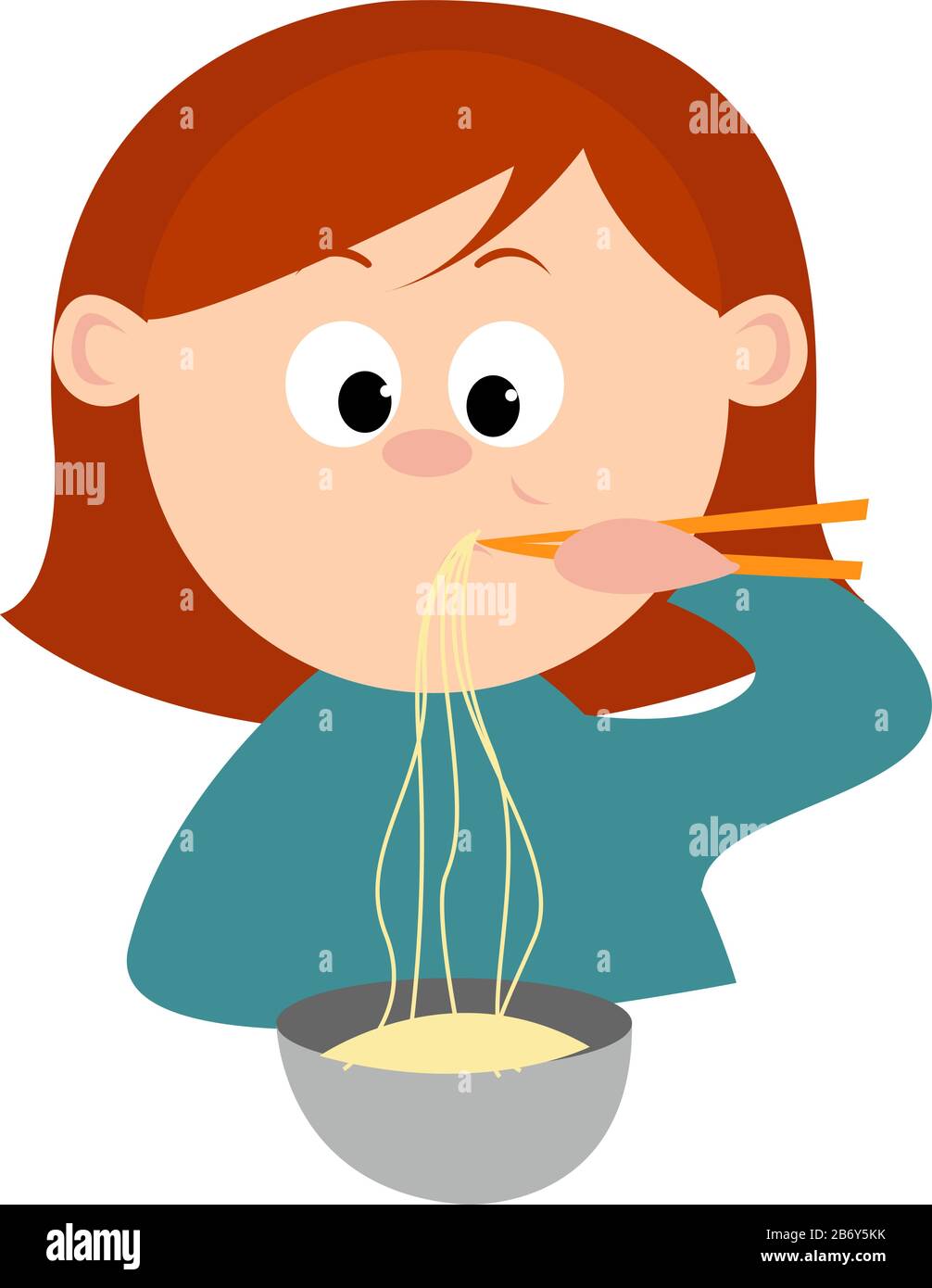 Eating Pasta Cartoon High Resolution Stock Photography and Images - Alamy