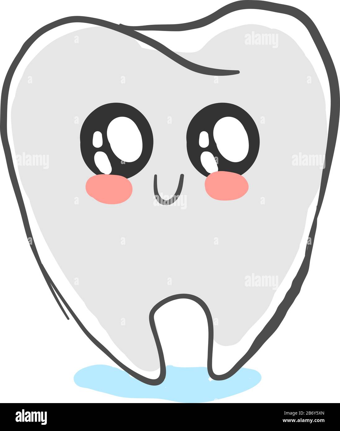 Cute tooth, illustration, vector on white background Stock Vector Image ...