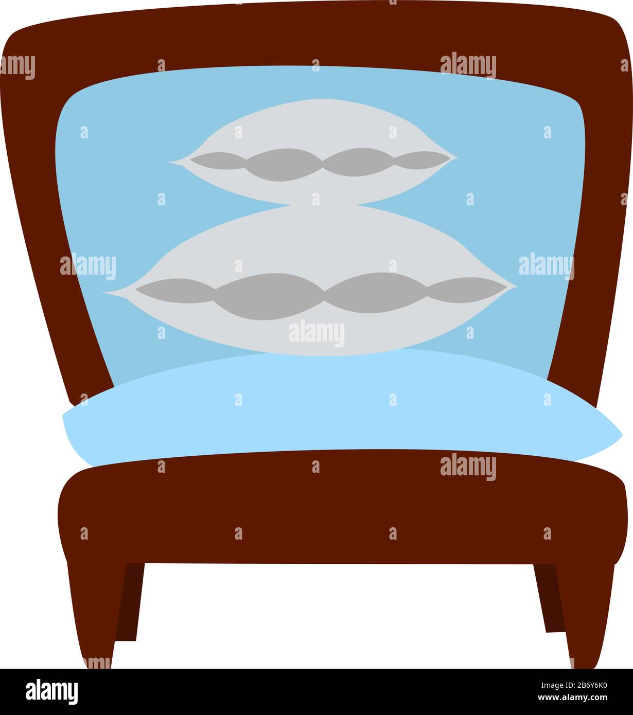 Huge bed, illustration, vector on white background Stock Vector Image ...