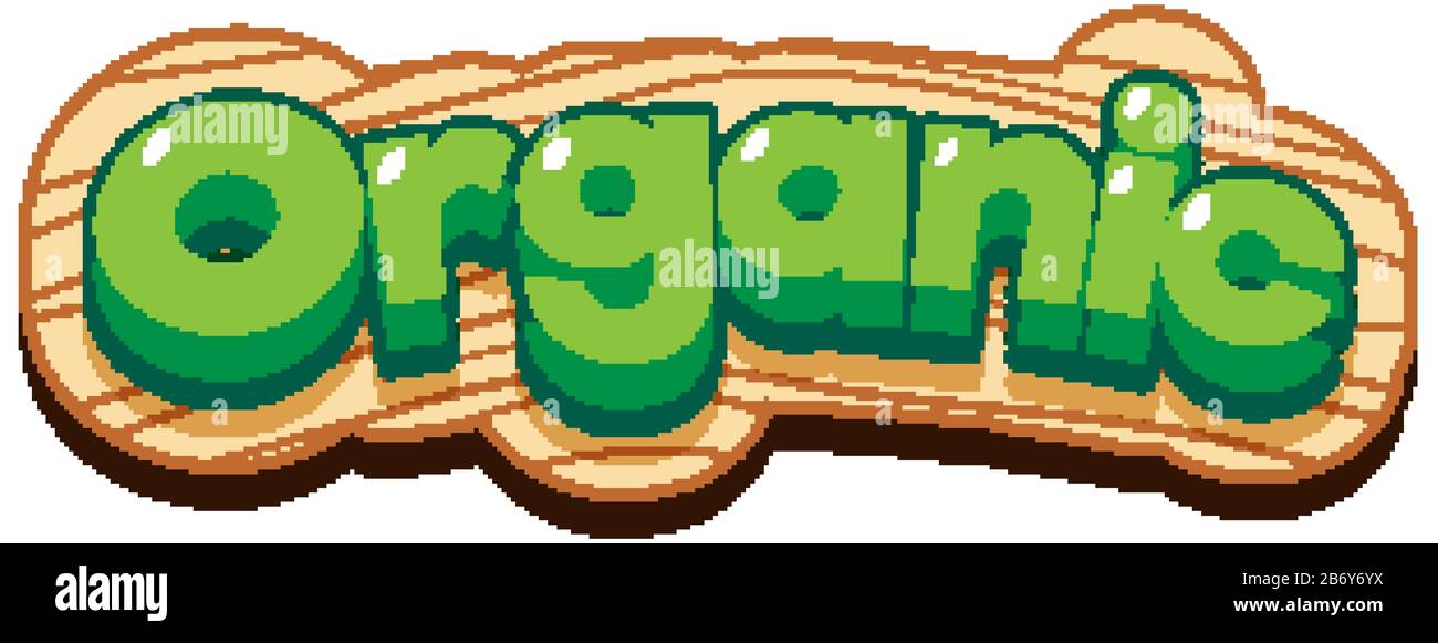 Font design for word organic in green color illustration Stock Vector ...