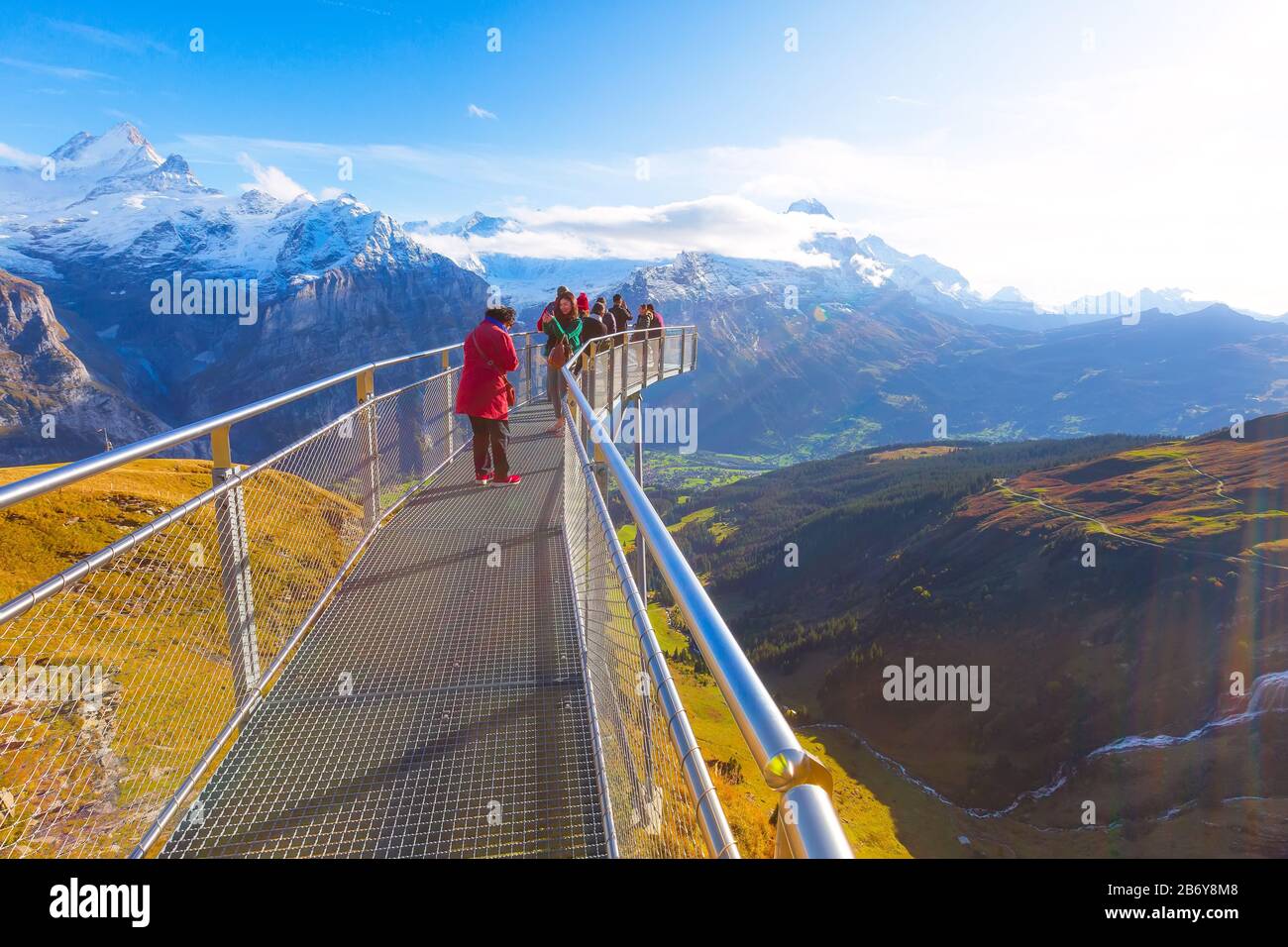 Grindelwald, Switzerland - October 10, 2019: People taking photos on ...