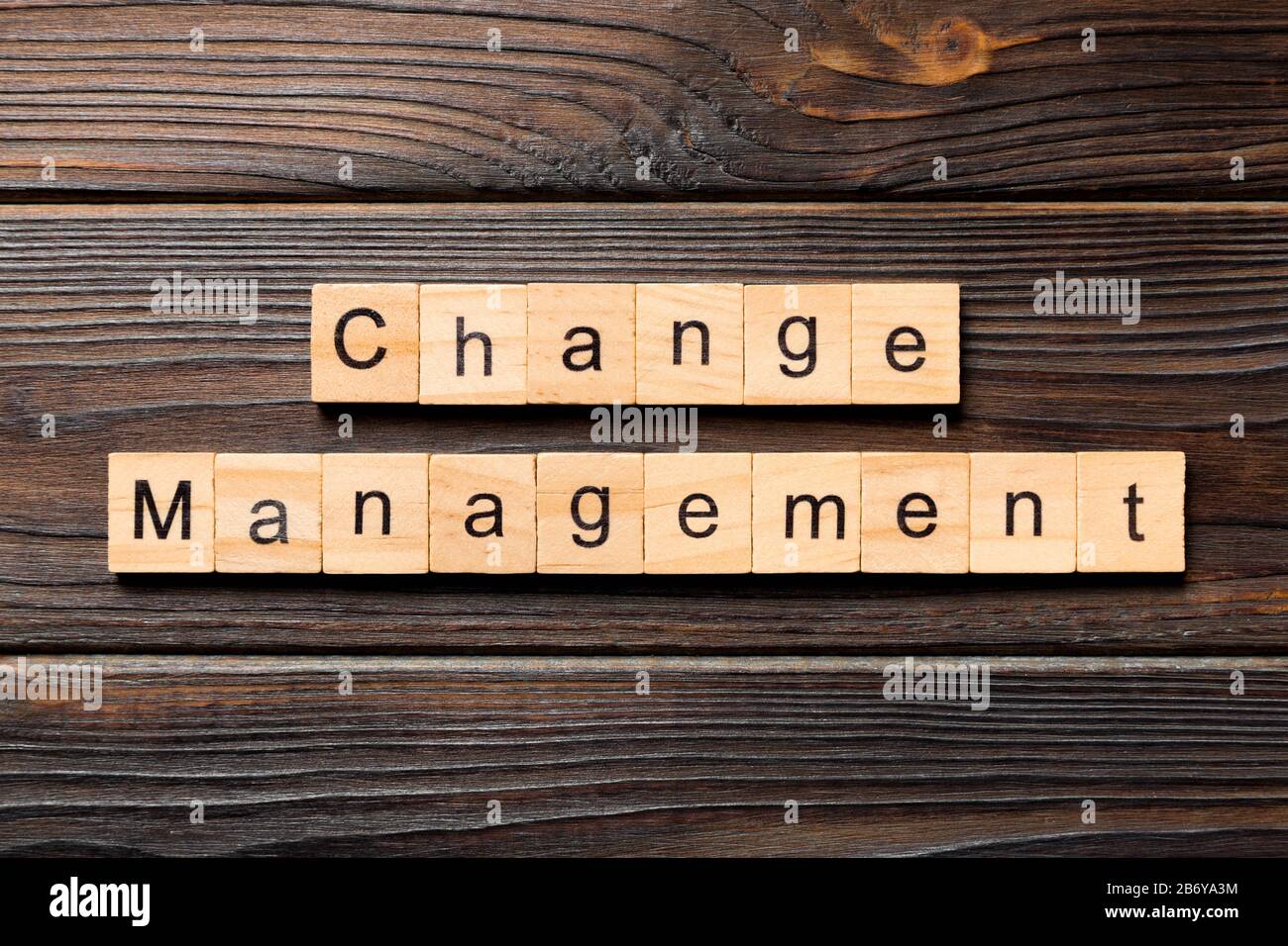 change management word written on wood block. change management text on ...