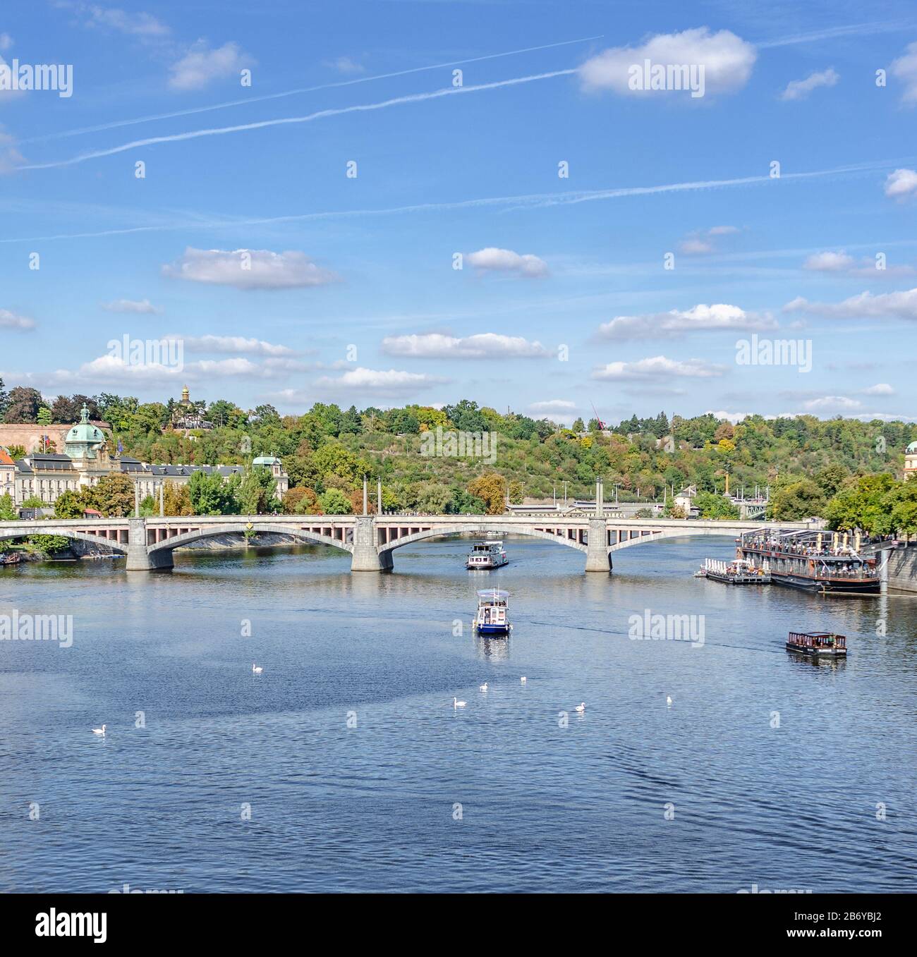 View of the Vltava River in Prague, Czech Republic Stock Photo - Alamy