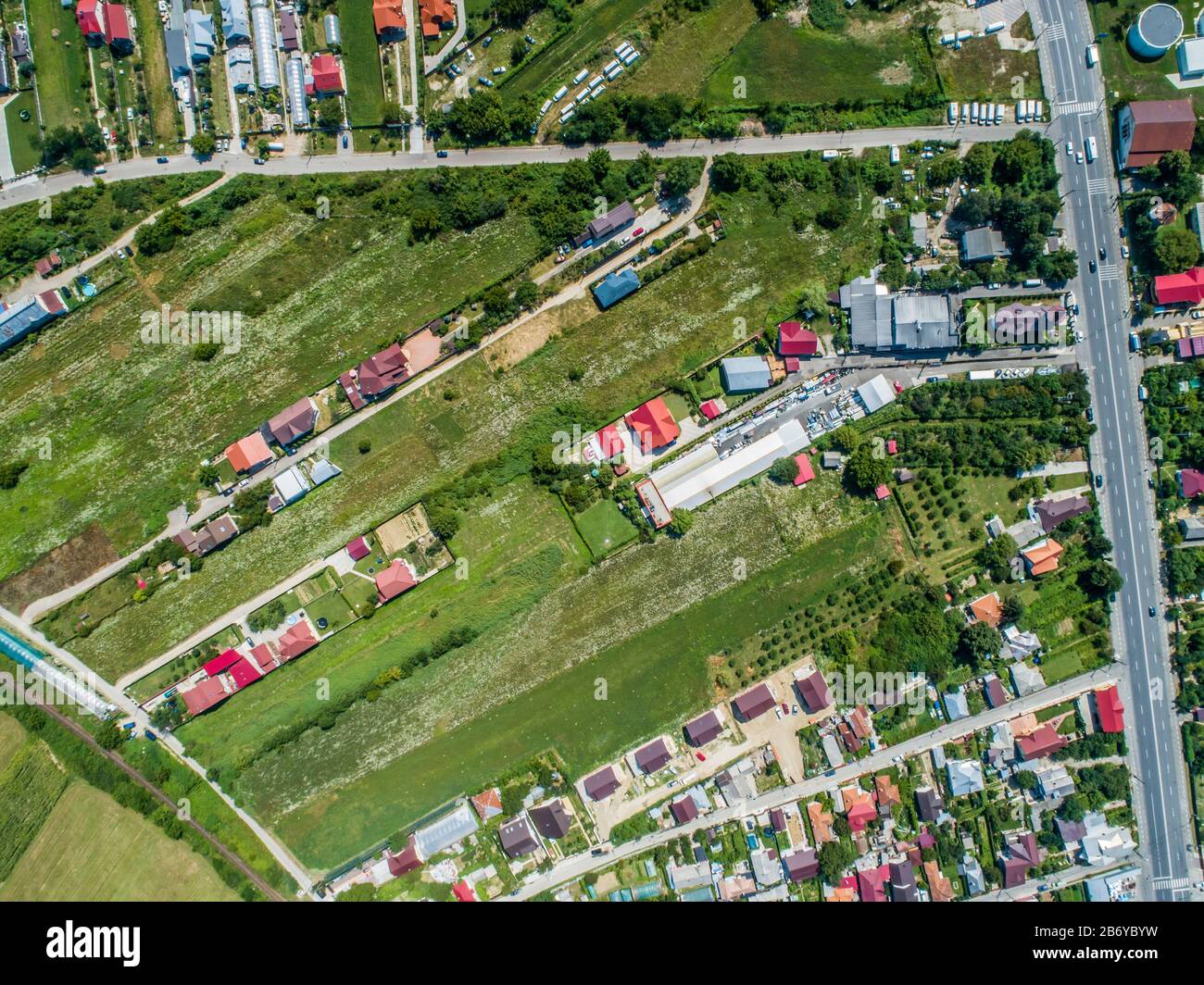 Residential zone area view drone aerial hi-res stock photography and ...
