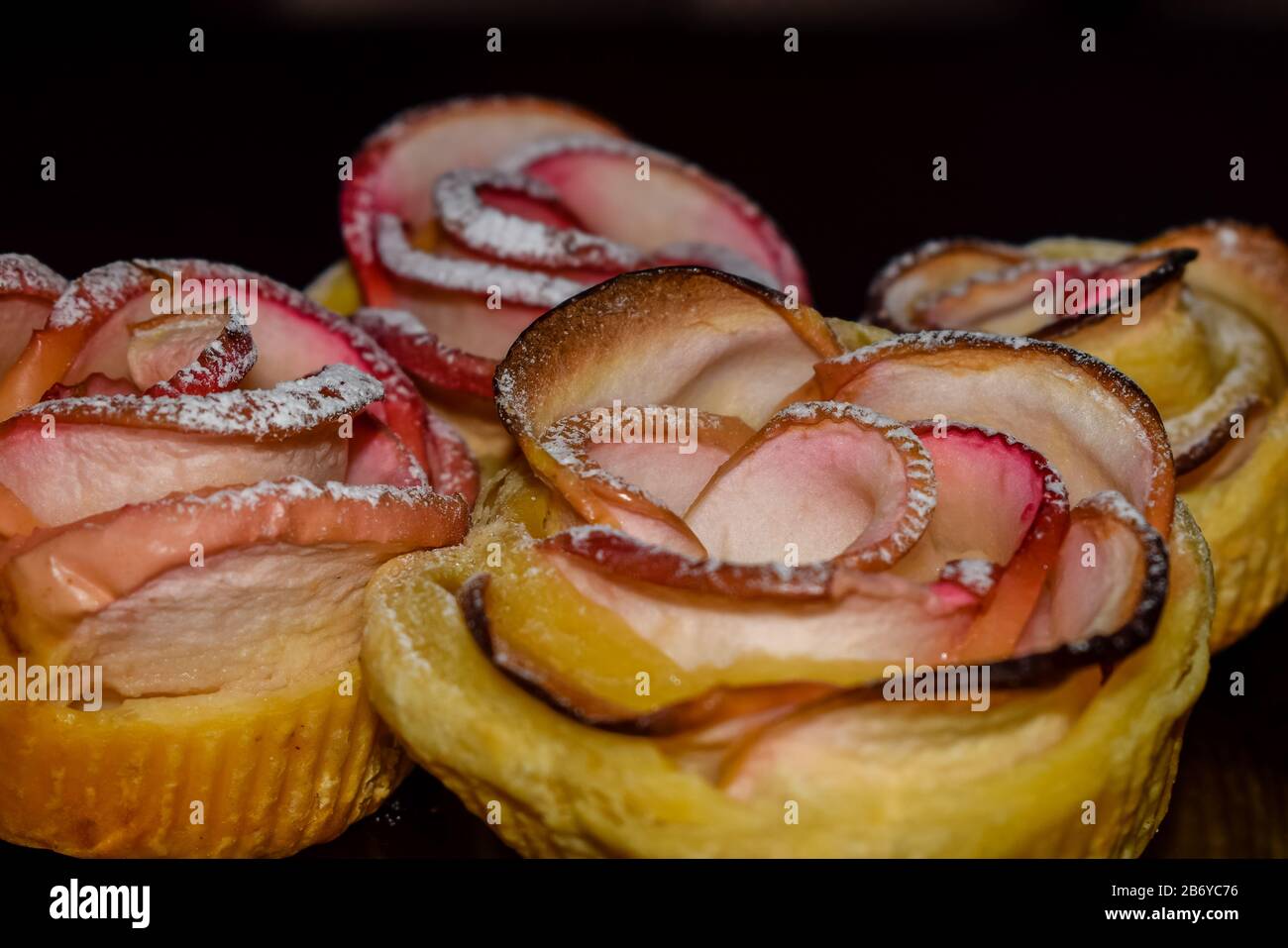 Pastry roses made of ham Stock Photo - Alamy